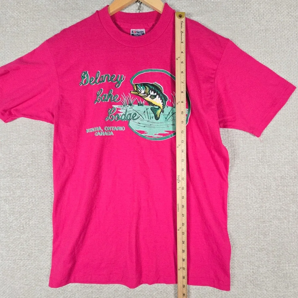 Hanes | Shirts | Vintage Hanes Fiftyfifty Delaney Lake Lodge Fishing ...